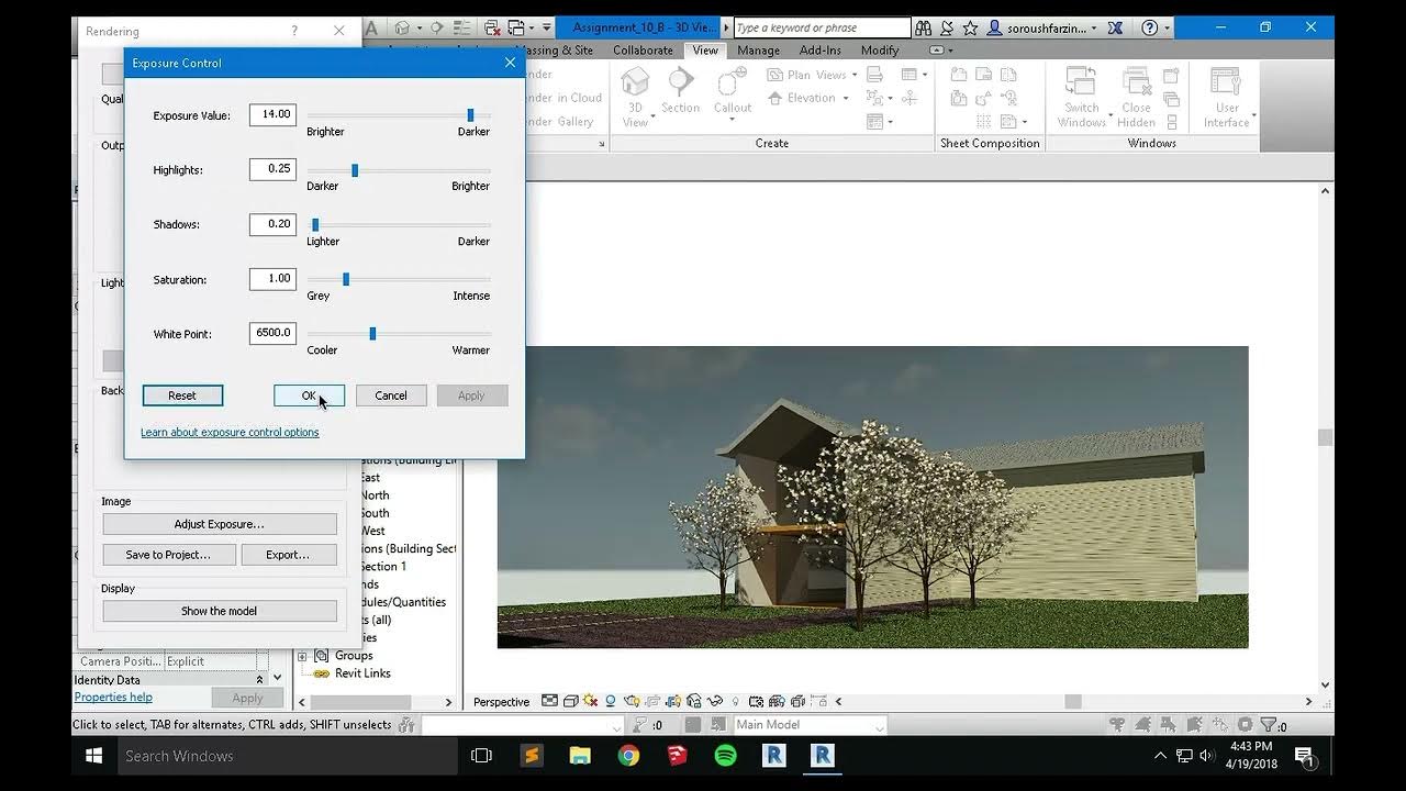 Revit Tutorial 4 | Class 17 | Render Settings - YouTube