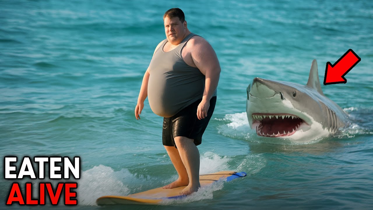 Great White Shark RIPS APART 325 Pound Surfer - YouTube