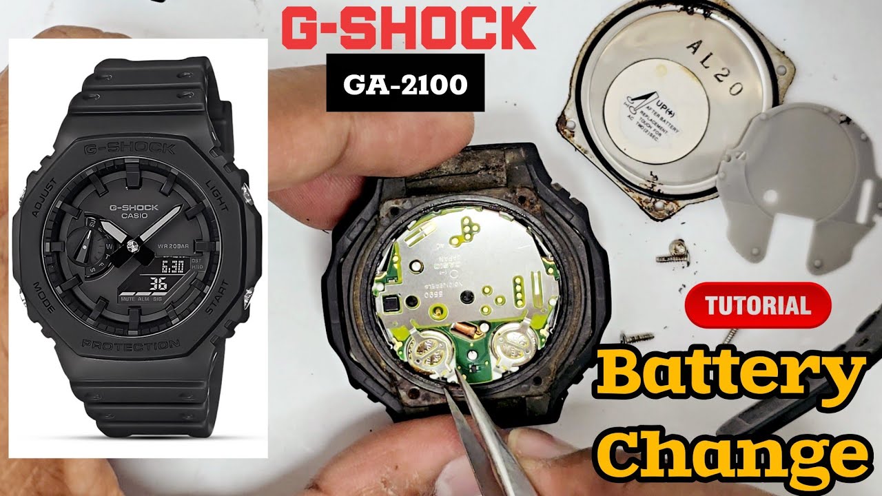 How To Change Battery G SHOCK GA-2100 Watch. - YouTube