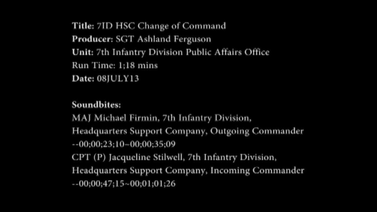 7ID HSC Change of Command | MiliSource - YouTube