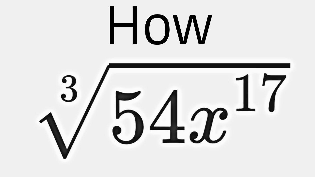 Simplify Cube Root Problem Solving Math Olympiad Question YouTube