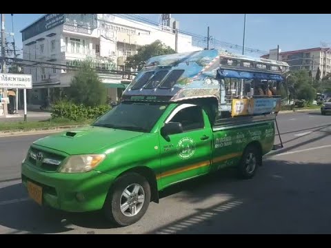 Thailand, Hua Hin Rot Songthaew on the Phetkasem road - YouTube