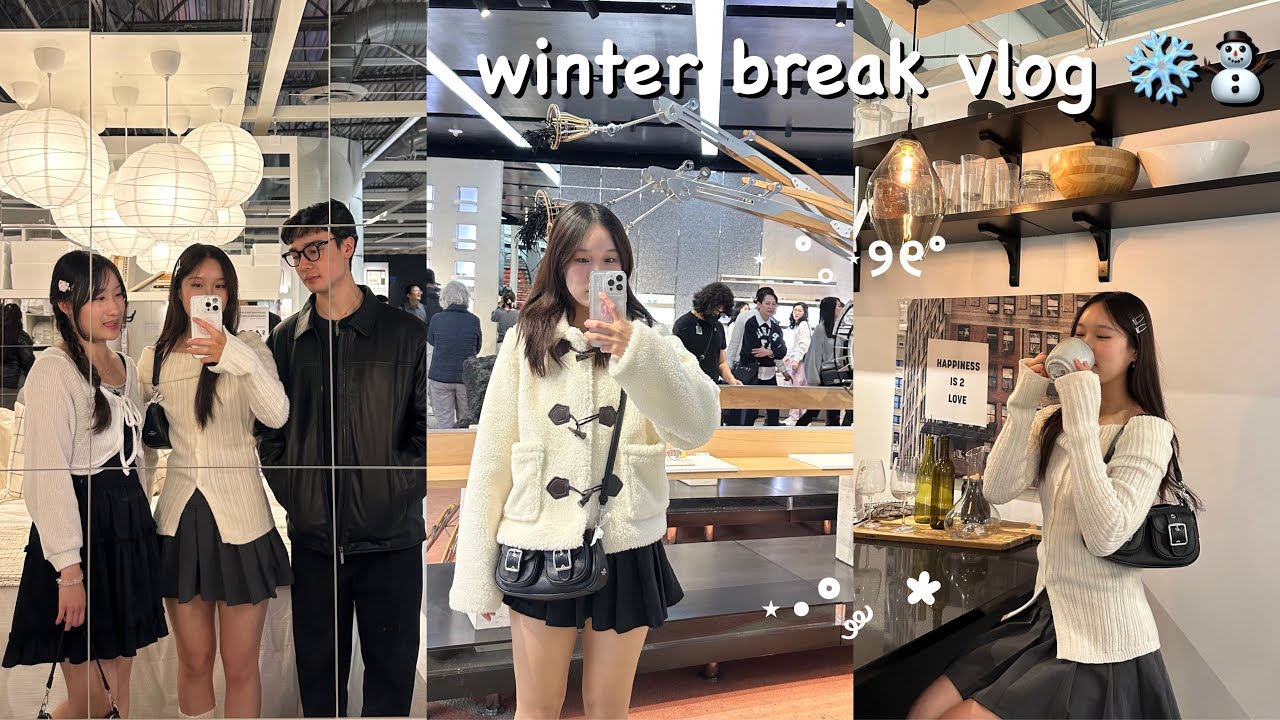 winter break vlog ️: back in the bay, hanging with friends, matcha🍵, photobooths, good eats ...