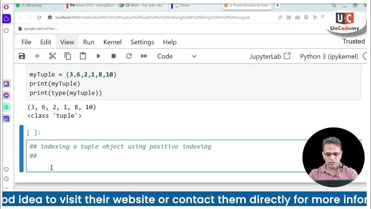 Indexing & Slicing Tuple Object | Data Science Course in Delhi | Uncodemy - YouTube