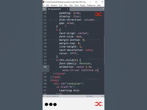 Neon Glow | HTML CSS - YouTube