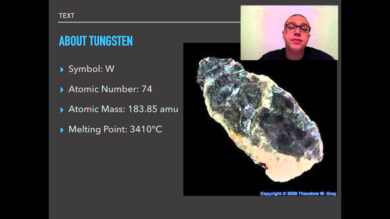 Shane: Element Project: Tungsten - YouTube
