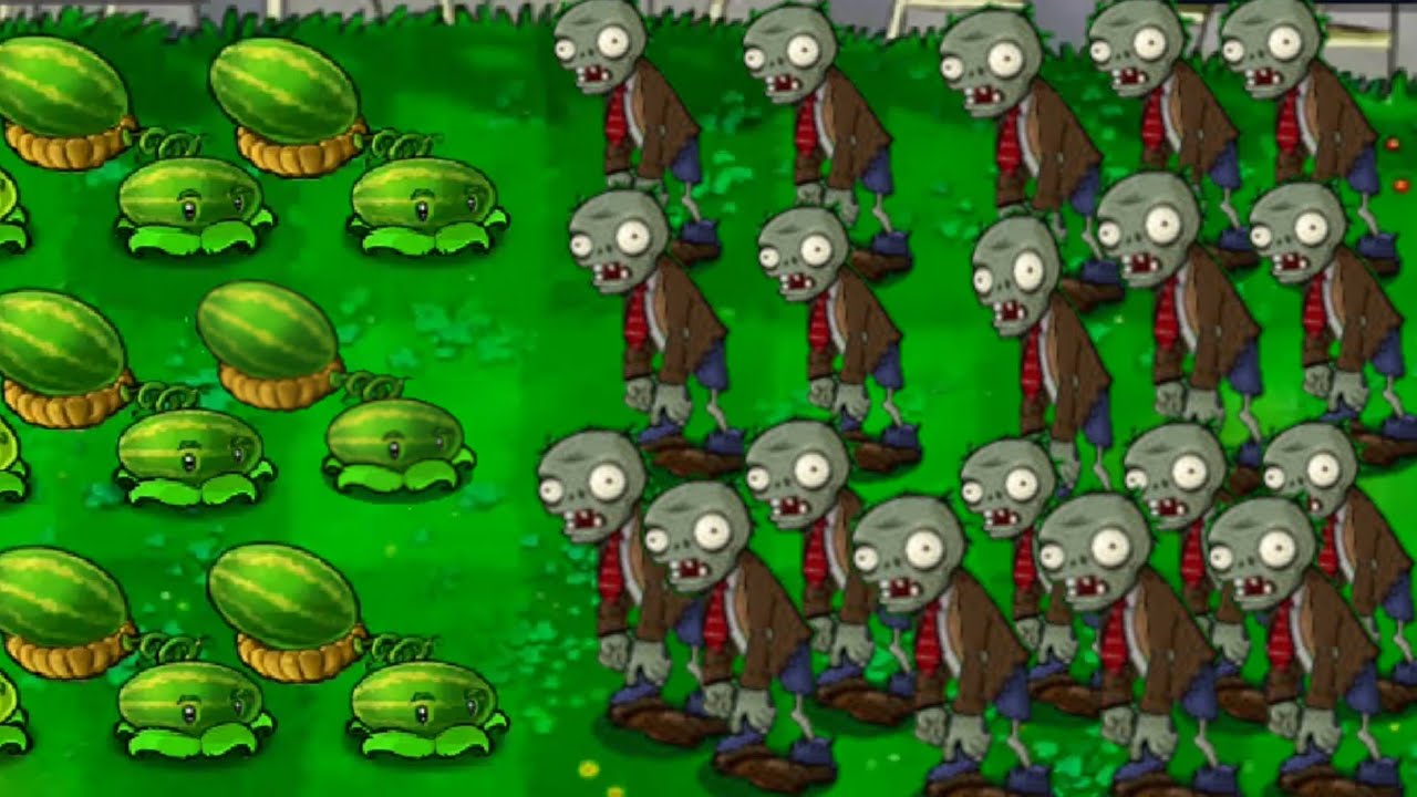 Plants vs Zombies - Melon-Pult - Plants Throws Watermelons vs Zombies ...