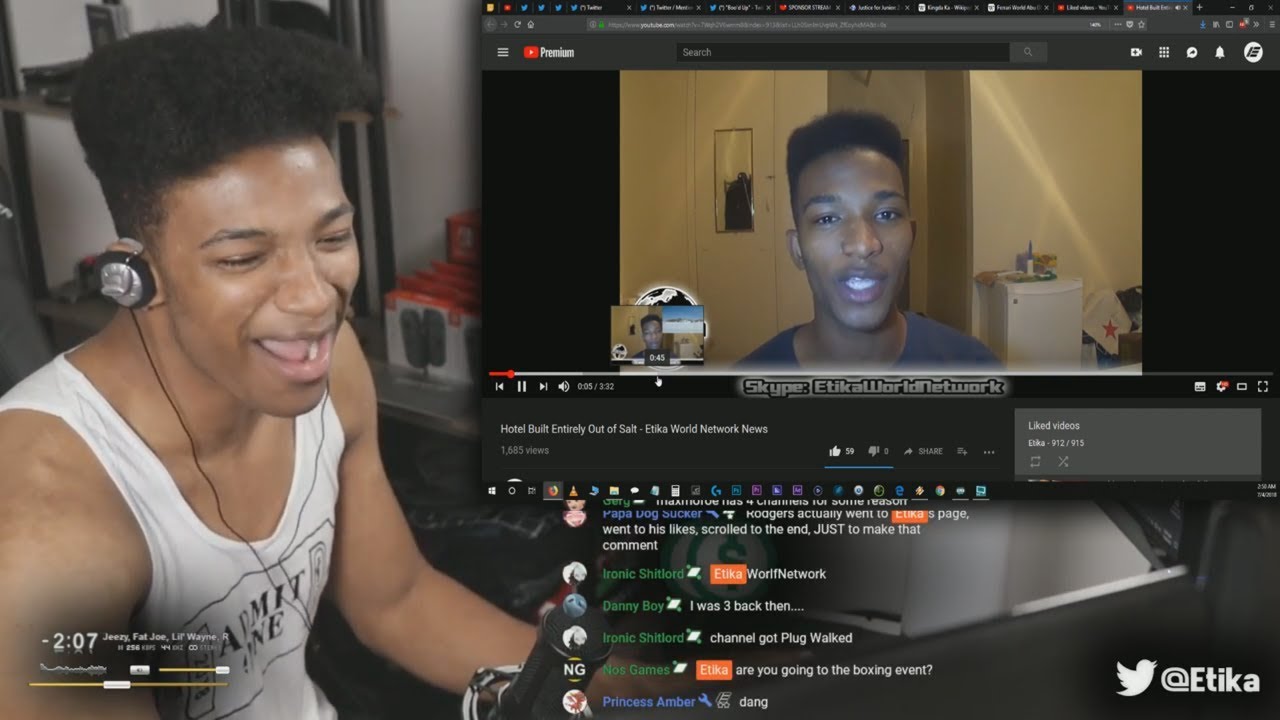 ETIKA REACTS TO HIS OLD YOUTUBE VIDEOS | ETIKA STREAM HIGHLIGHT - YouTube