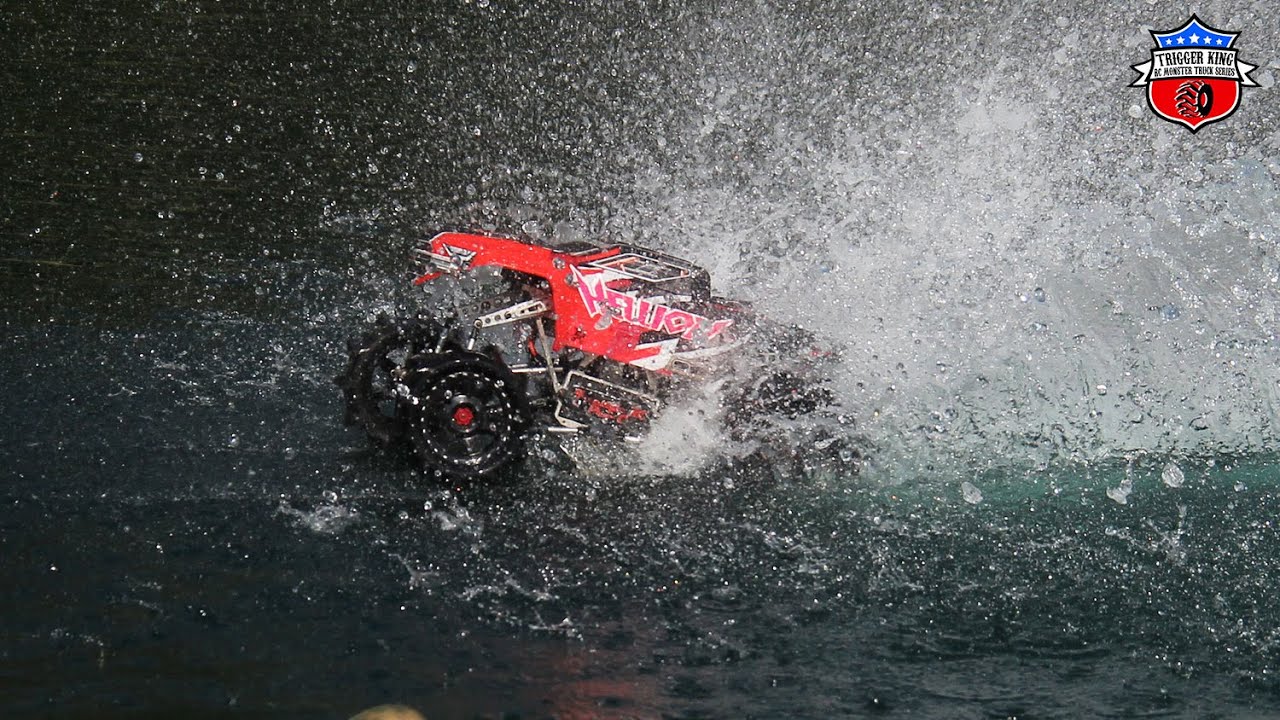 World's First R/C Solid Axle Monster Truck Hydroplane Across a Lake ...