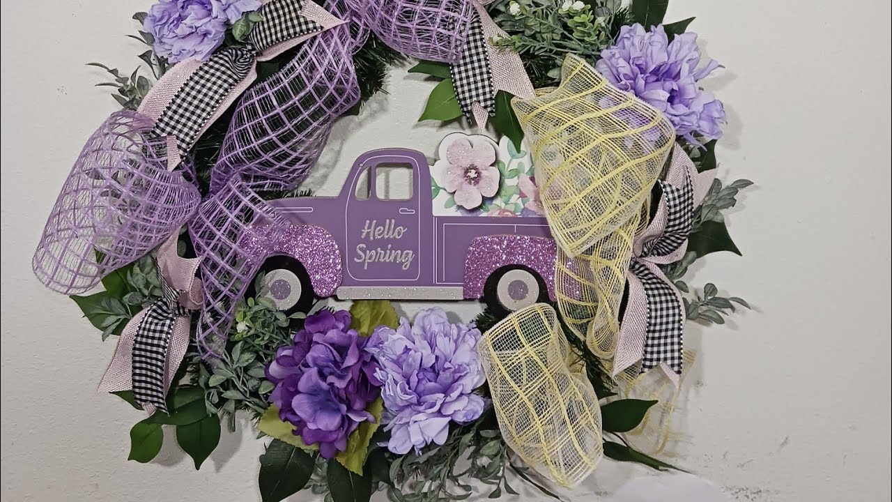 HOW TO MAKE A SPRING WREATH/CALDERA CREATIVE CREATIONS #diy - YouTube