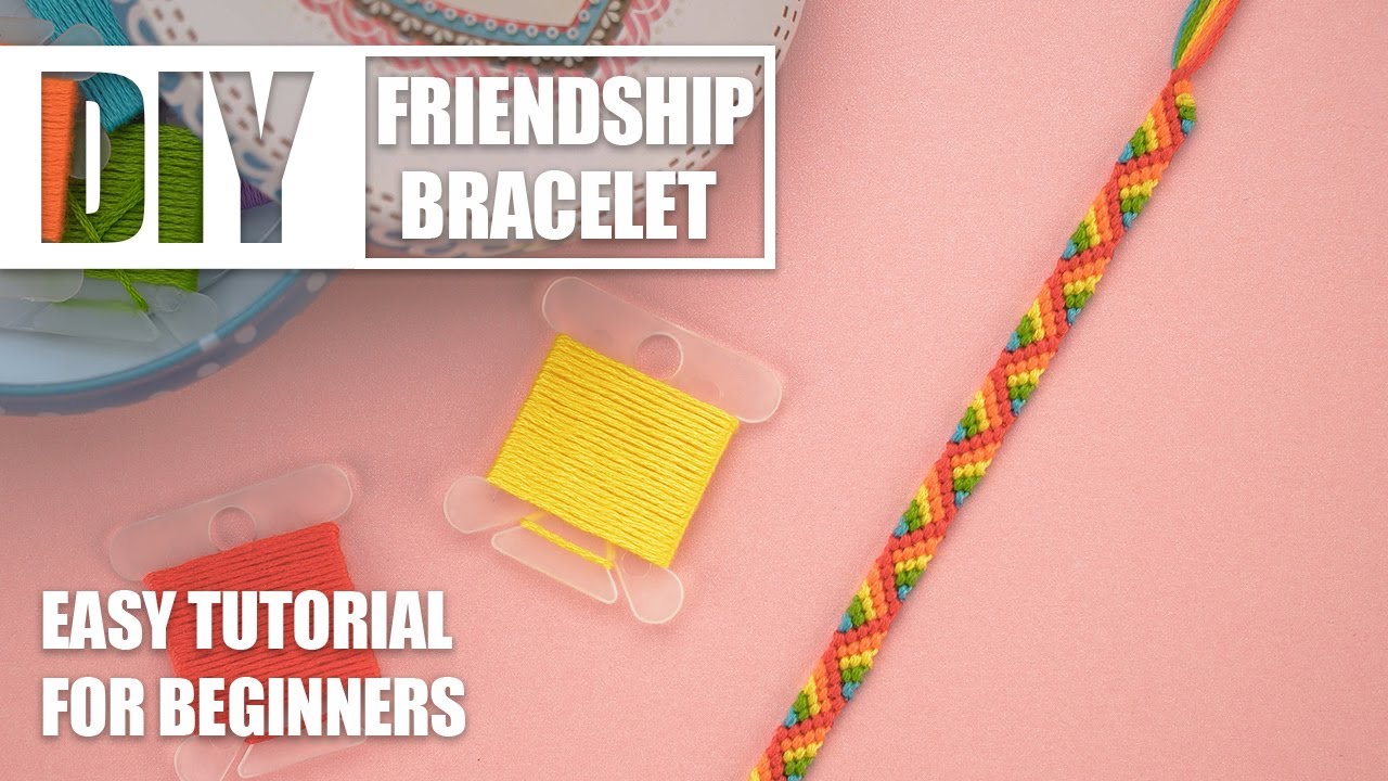Rainbow Triangle Zigzag Macrame Friendship Bracelets | Easy Tutorial for Beginner - YouTube