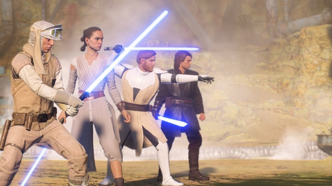 Battlefront 2 | Blue Lightsaber Team! | Heroes Vs Villains - YouTube