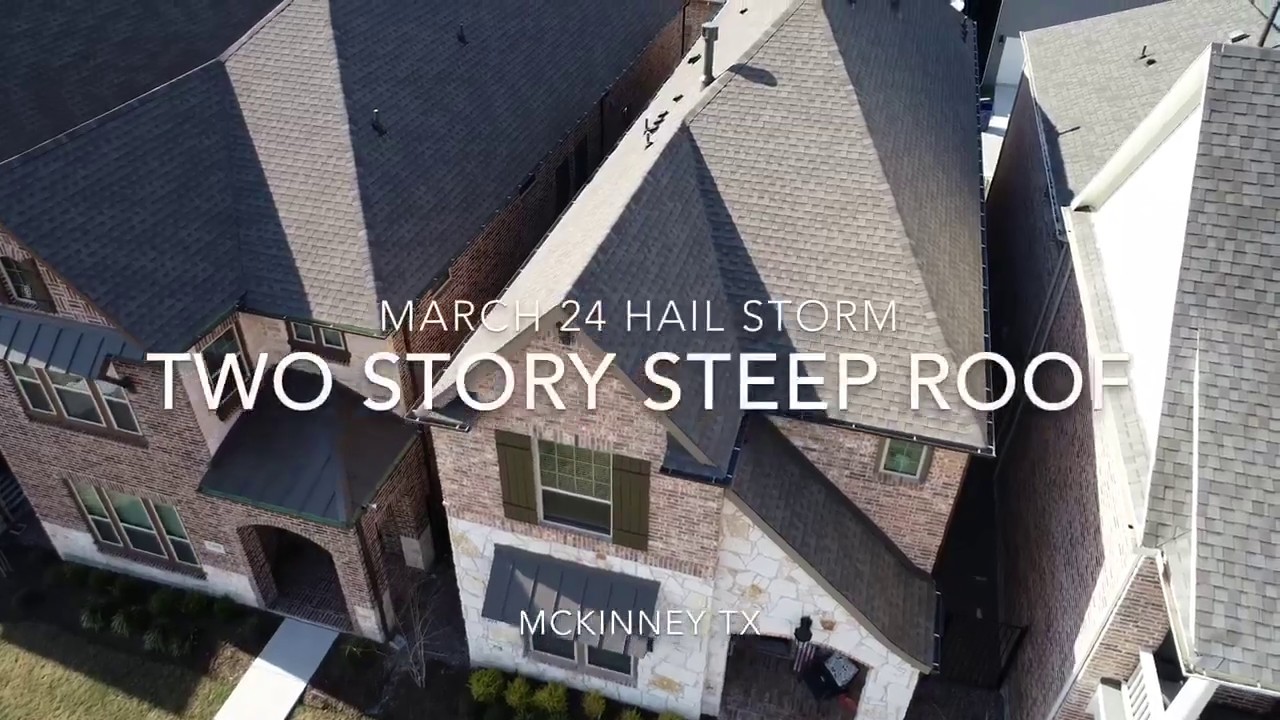 Drone Roof Inspection After Hail Storm - YouTube