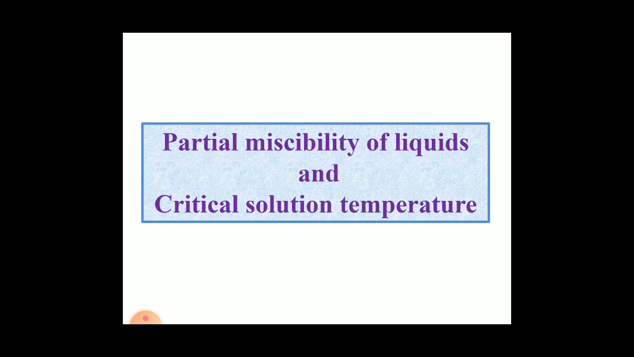 Partially miscible liquids - YouTube