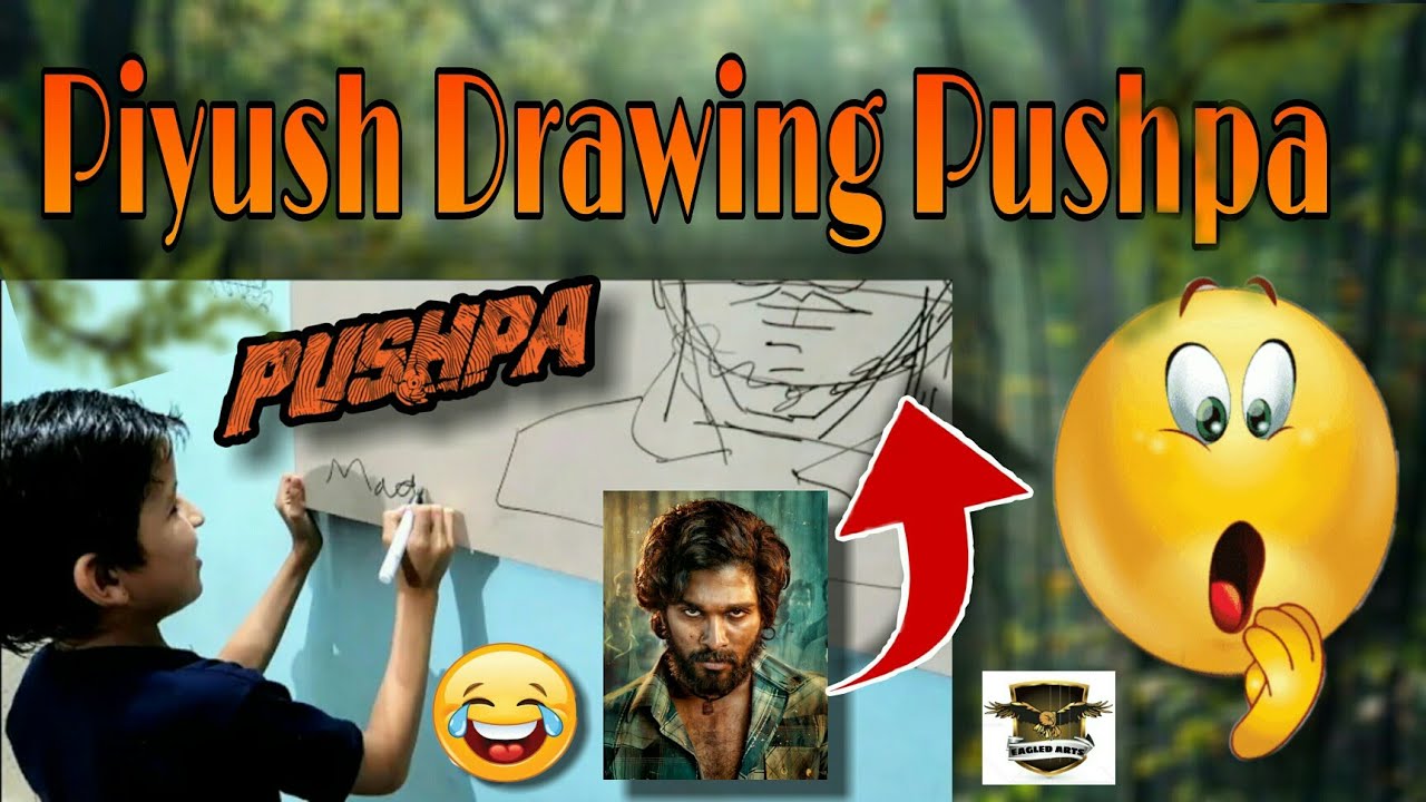 Piyush Drawing Pushpa (Allu Arjun)..😳🔥 | Pushpa Sketch | - YouTube