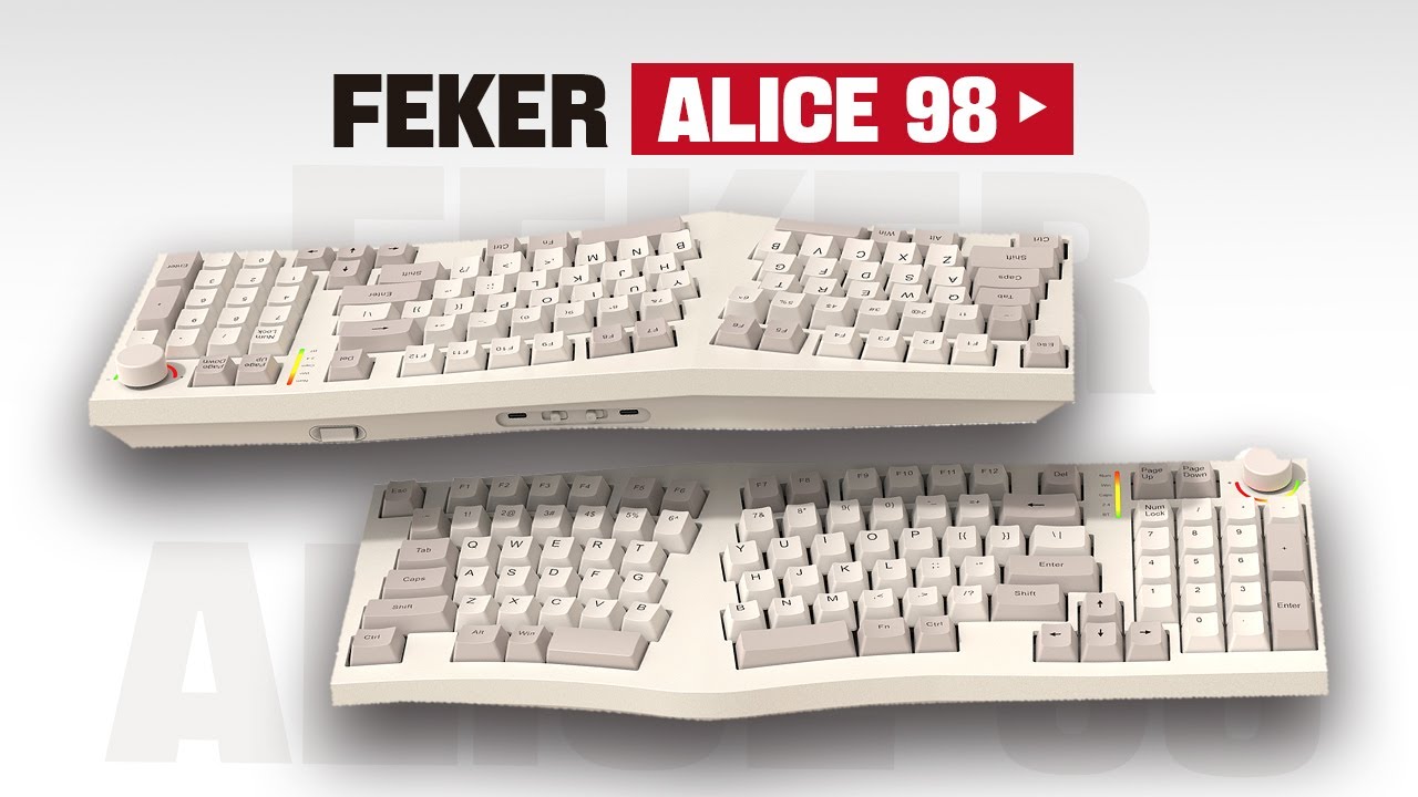 Playing games and Showcasing Feker Alice 98 Ergonomic-designed keyboard ...