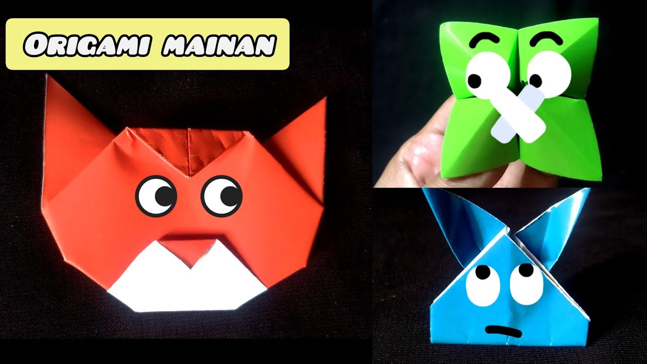 origami buka tutup | cara membuat origami mainan untuk anak - YouTube