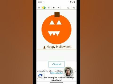 "Happy Halloween 🎃 Pumpkin" [Python] code project by WASP - YouTube