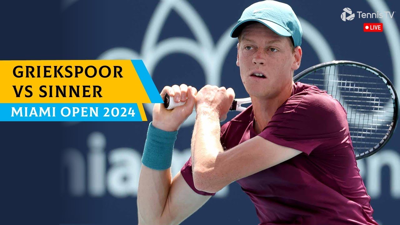 Tallon Griekspoor vs Jannik Sinner MIAMI OPEN 2024 | TENNIS ATP LIVE 🔴 ...