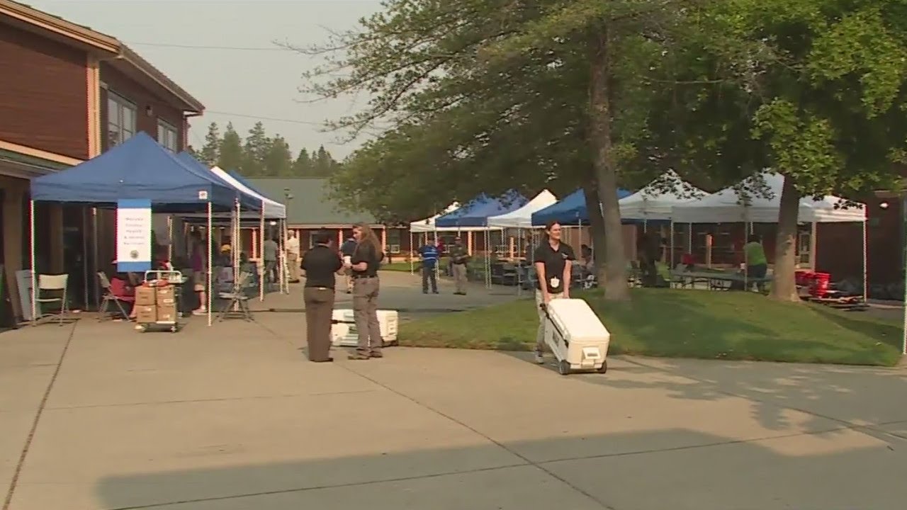 Disaster Relief Center Set Up In Colfax - YouTube