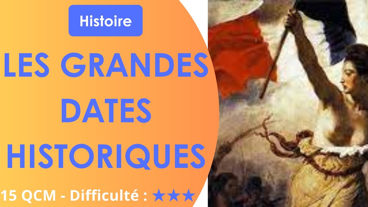 LES Grandes dates historiques - 15 QCM - Difficulté : ★★★ - YouTube