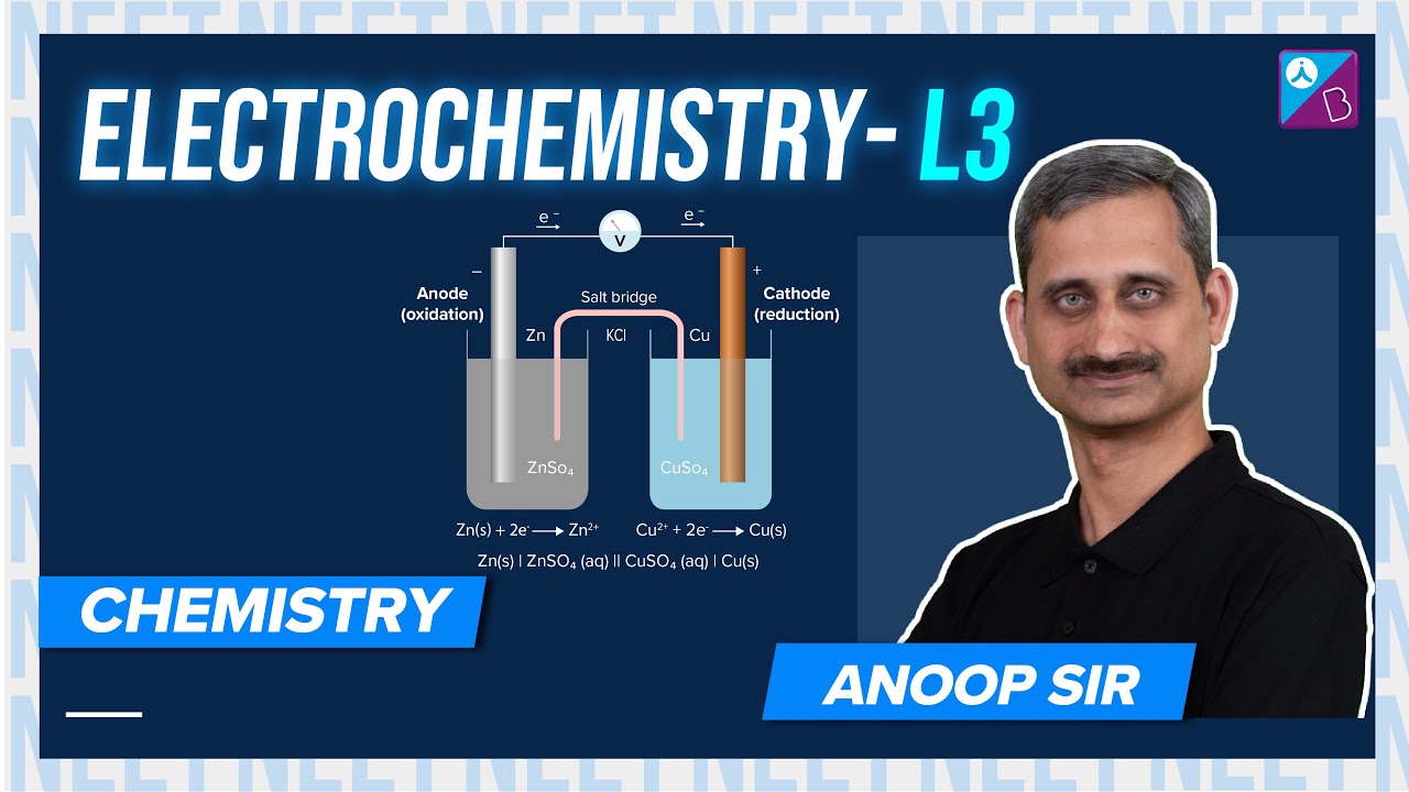 Electrochemistry Class 12 Chemistry - Electrolytic Cells & Electrolysis Concept | NEET | Anoop ...