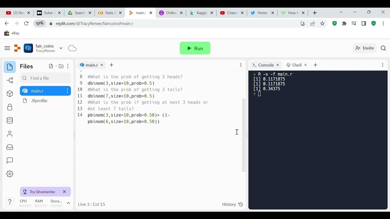 Code review: Fair coin problem in Python and R - YouTube