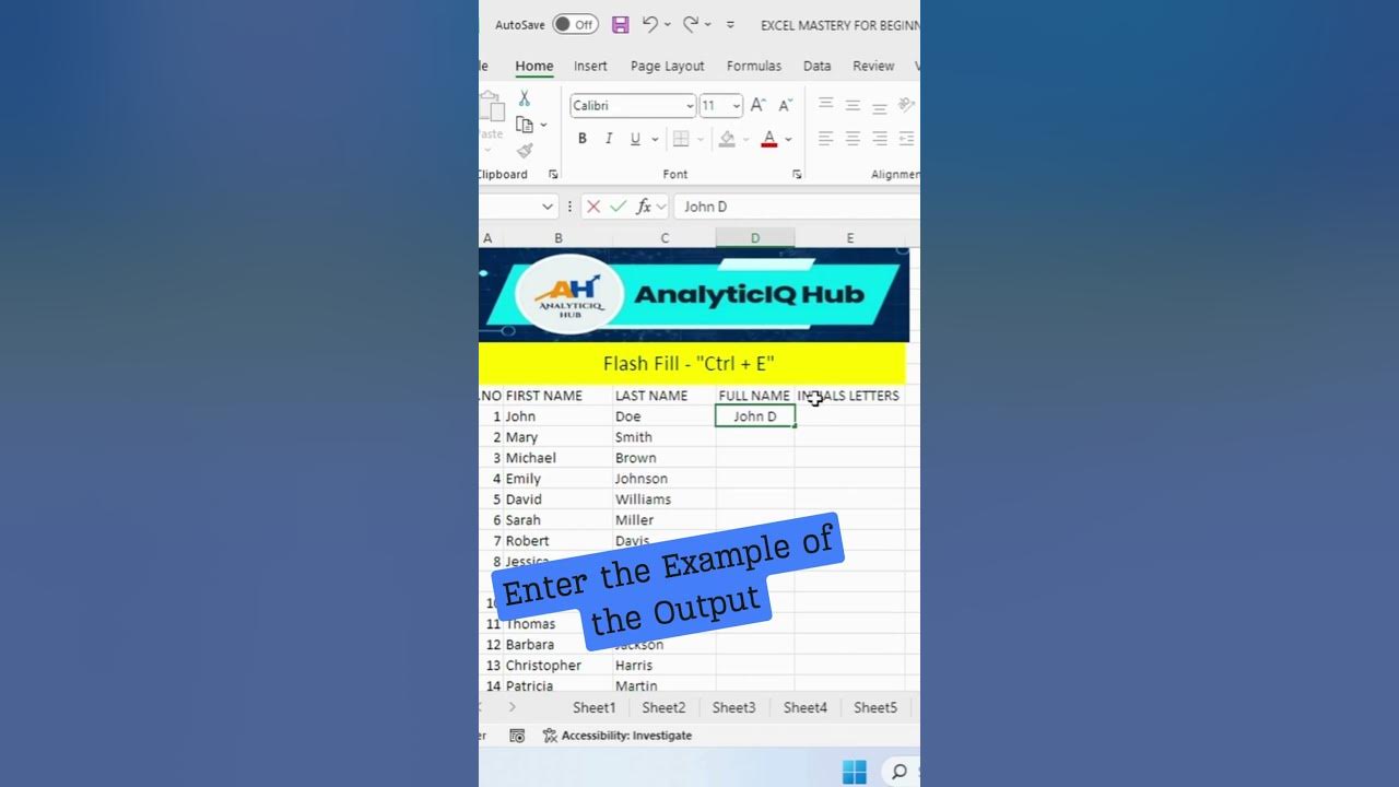 Flash Fill Trick in Excel: Save Time with This Easy Shortcut #shorts #excel #flashfill # ...