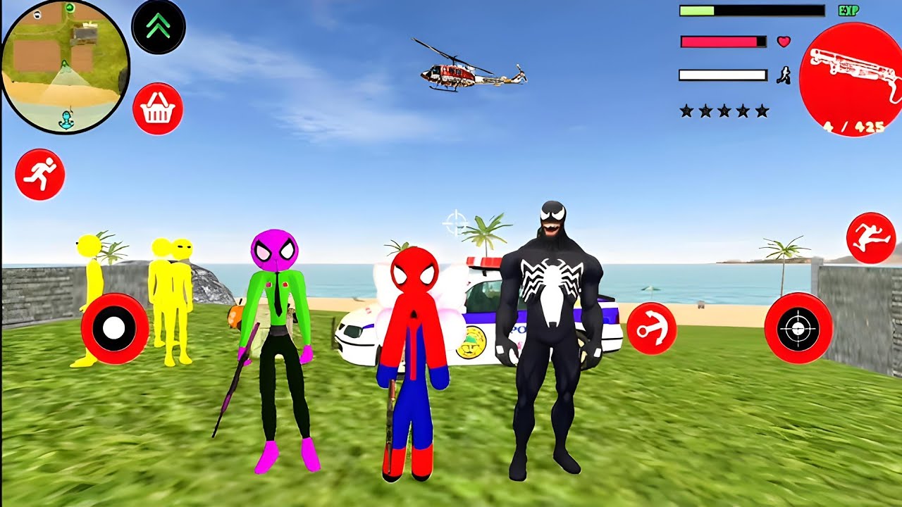 Spider Stickman Game Stickman Spider Crime City Part#3 - New Games ...