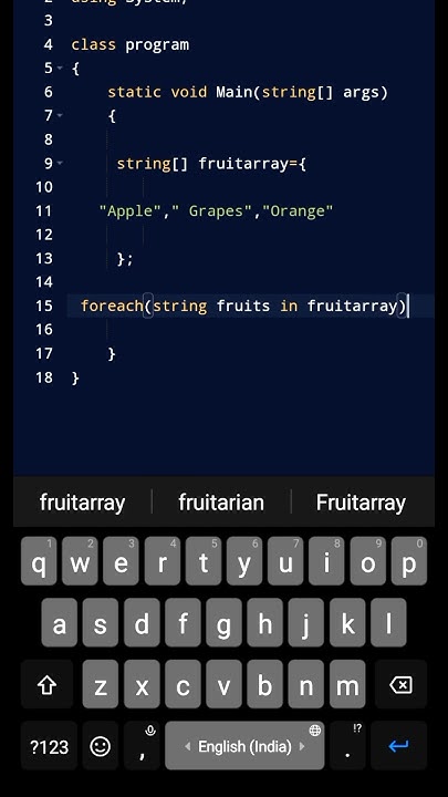 foreach loop in c# #shorts #csharp #coding - YouTube