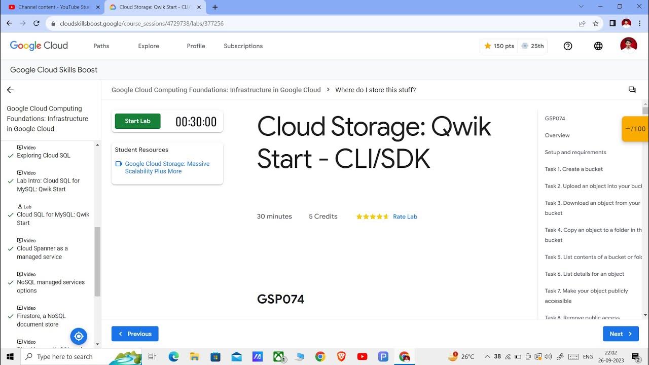 Cloud Storage: Qwik Start - CLI/SDK || Lab Tutorial | Step By Step Tutorial || GDSC 2023 - YouTube