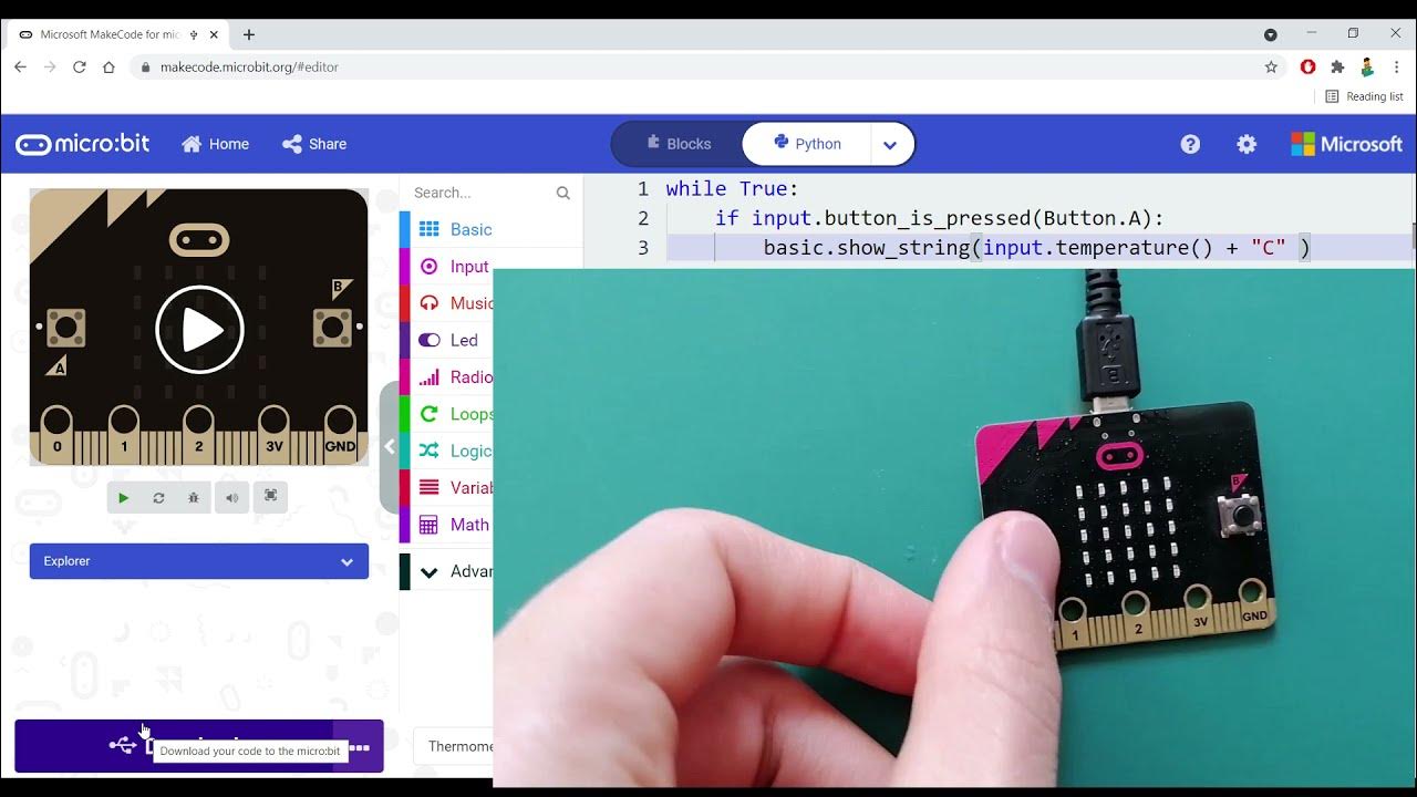 Thermometer - - BBC Micro:bit Projects 2021 + ( Python Programming ...