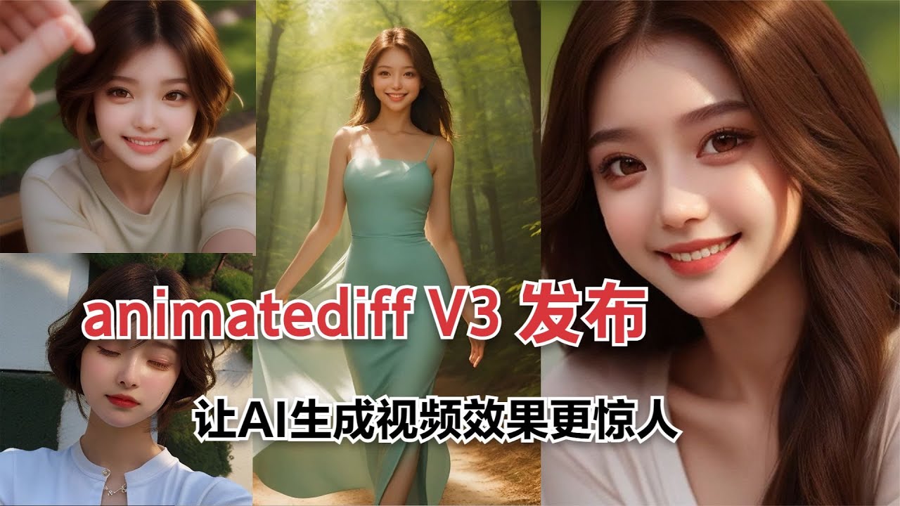 animatediff V3发布，效果十分惊人 - YouTube
