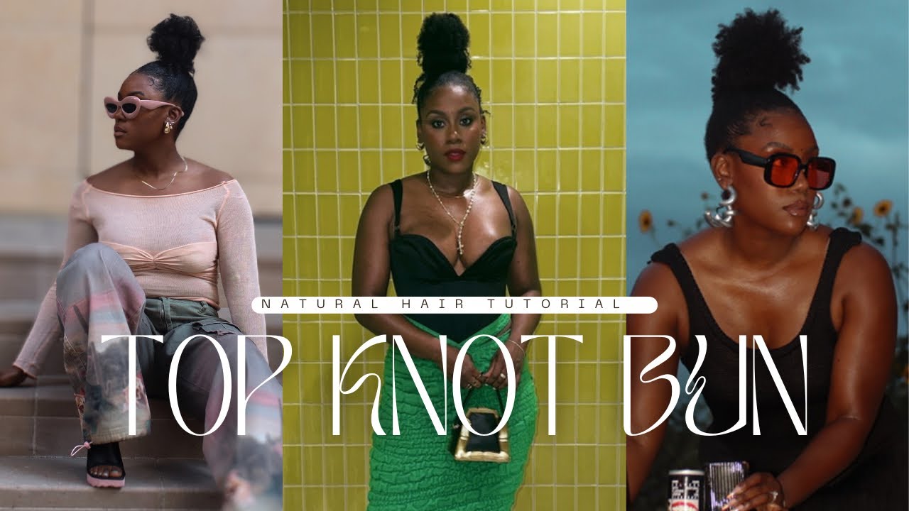 Nappy Top Knot Puff Natural Hair Tutorial - YouTube