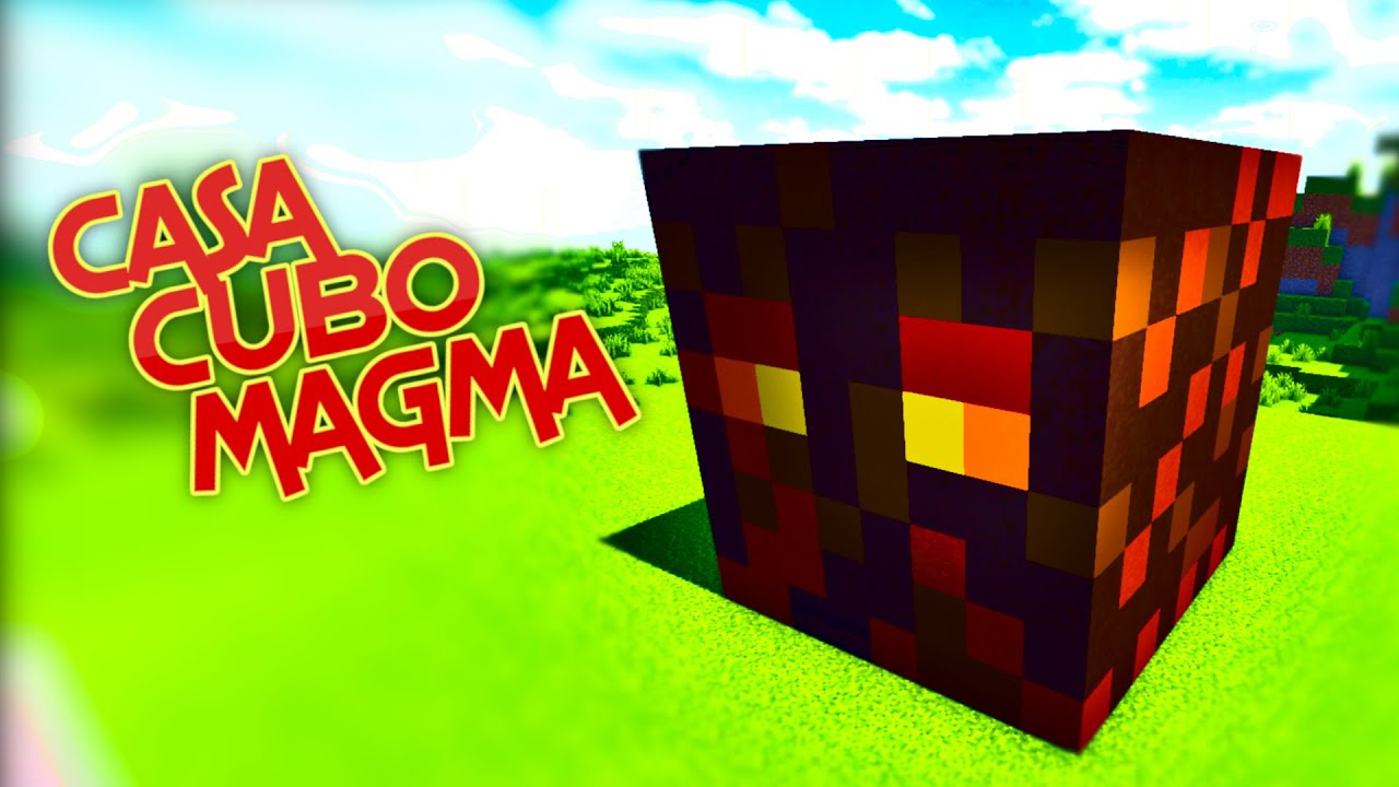 COMO HACER casa cubo magma fácil - minecraft - YouTube