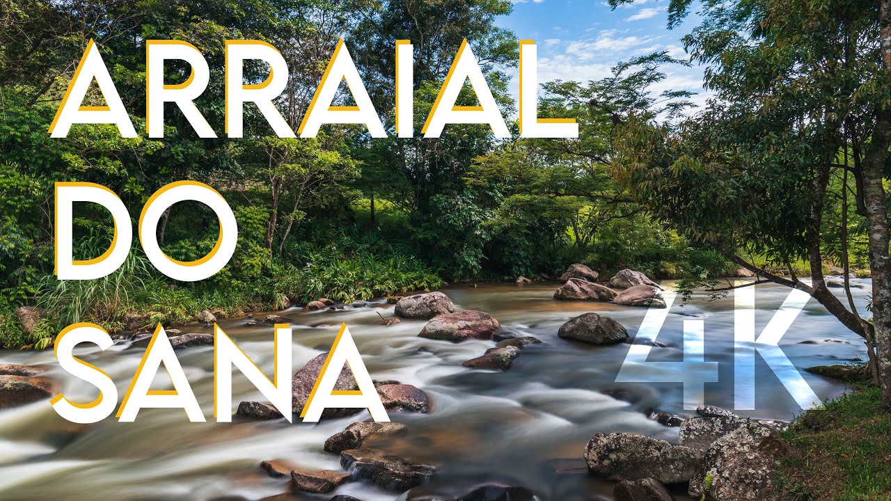 DRONE 4K - Arraial do SANA - Região Serrana - Rio Sana e Montanhas ...