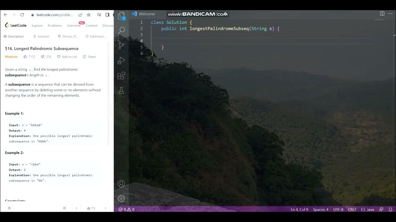 516.Longest Palindromic Subsequence | Medium | Leetcode daily challenge ...