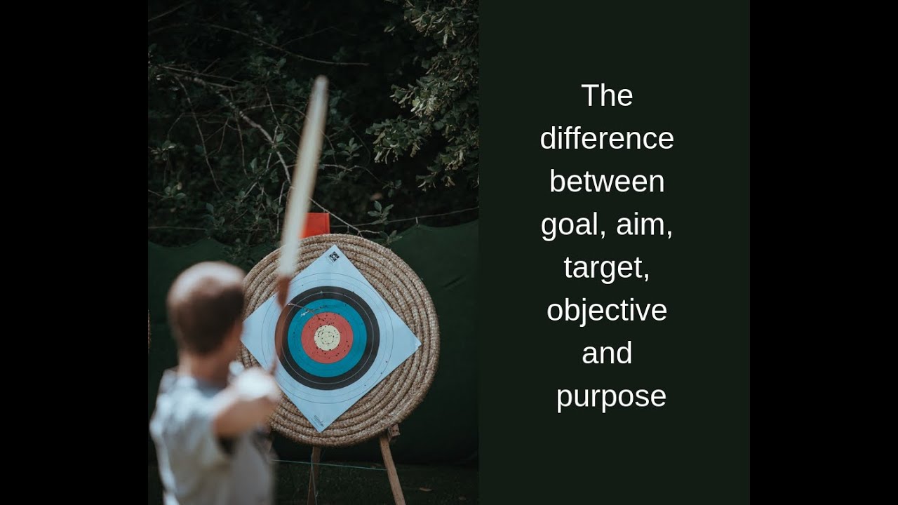 The Difference Between Goal Aim Target Objective And Purpose
