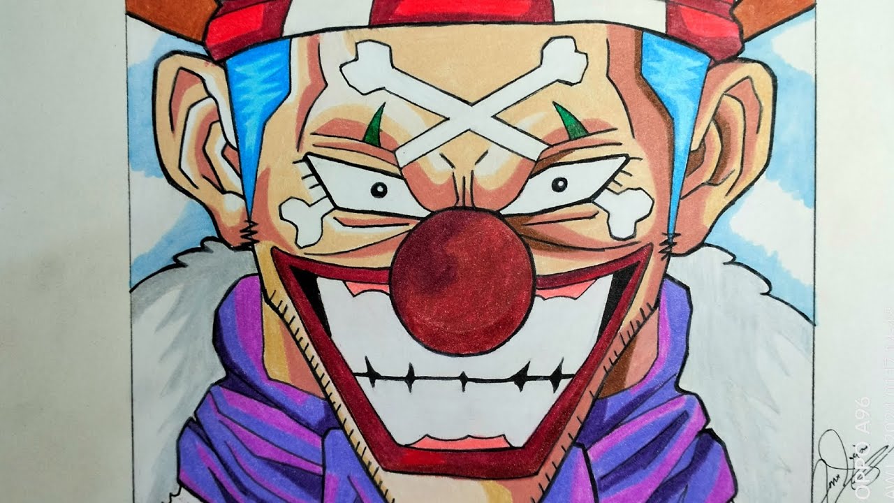 Drawing Buggy|Buggy The Star Clown|One Piece|Anime Drawing - YouTube