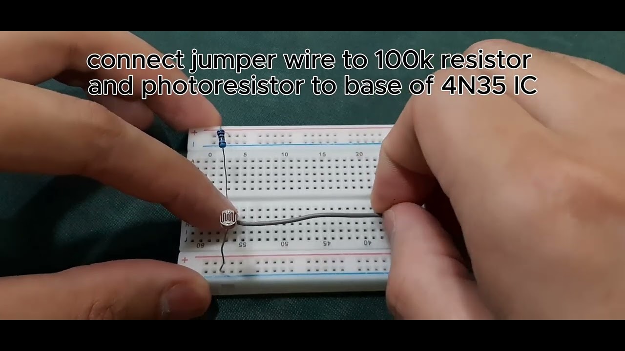 Automatic Night Light Using 4N35 IC on Breadboard #breadboard# ...