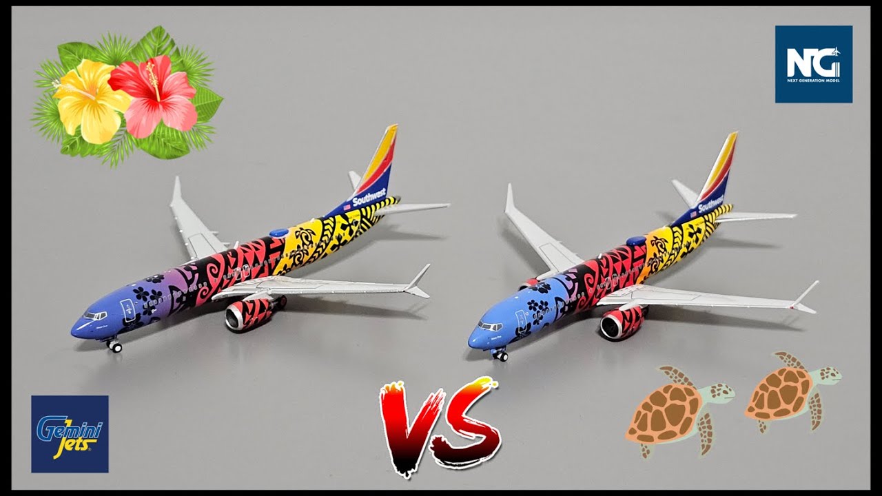 Model Airplane Showdowns! Gemini Jets VS NG Model 1/400 Southwest ...