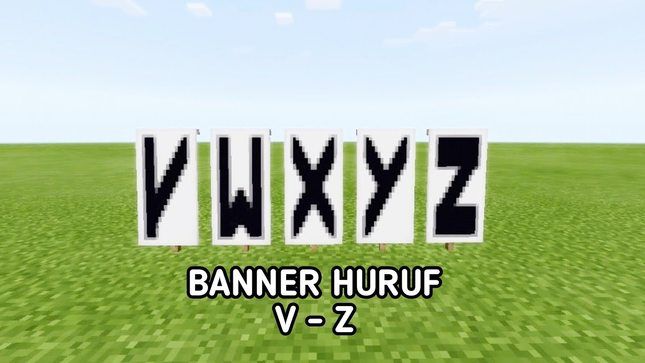 CARA MEMBUAT BANNER HURUF DI MINECRAFT PE | KREASI DARI BANNER (PART 4 ...
