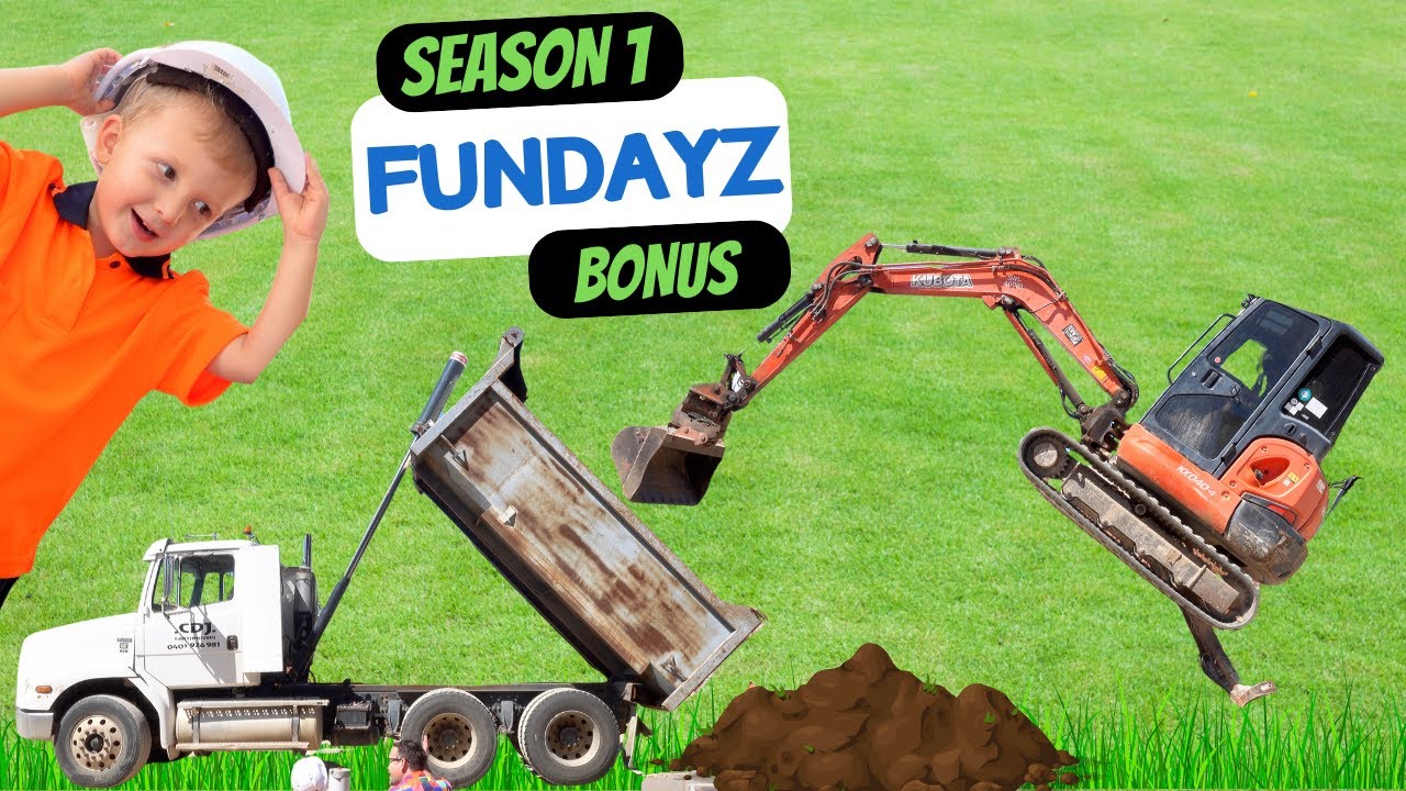 Fundayz Bonus - Excavator Tricks, a huge Dump Truck and Skidsteer fun ...