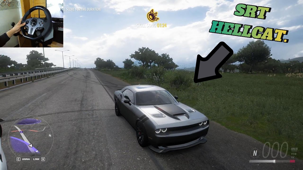 DODGE CHALLENGER SRT HELLCAT 2017 HP(1000+) | FORZA HORIZON 5 | STEERING WHEEL GAMEPLAY - YouTube
