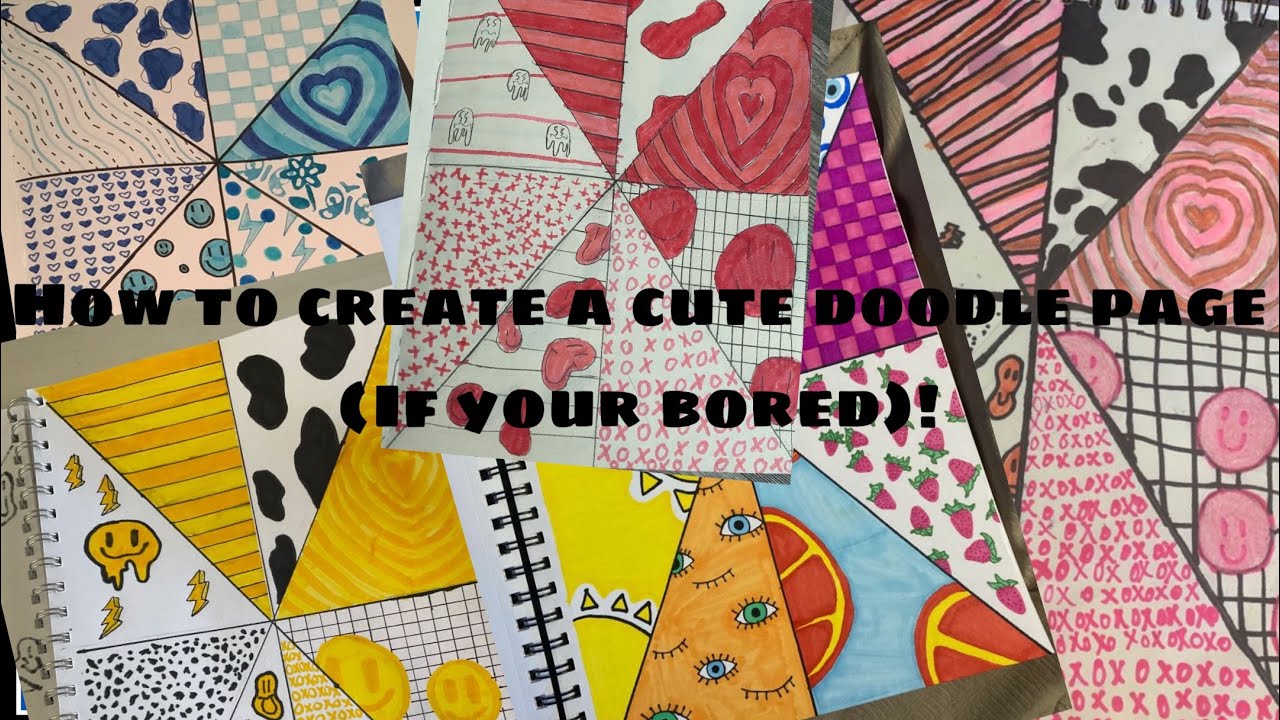 How to make a cute doodle page (when your bored) :D - YouTube