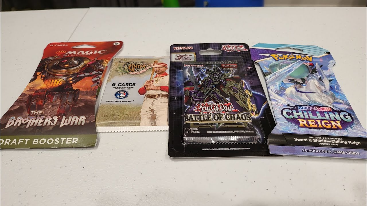 mtg vs baseball vs yugioh vs pokemon - YouTube