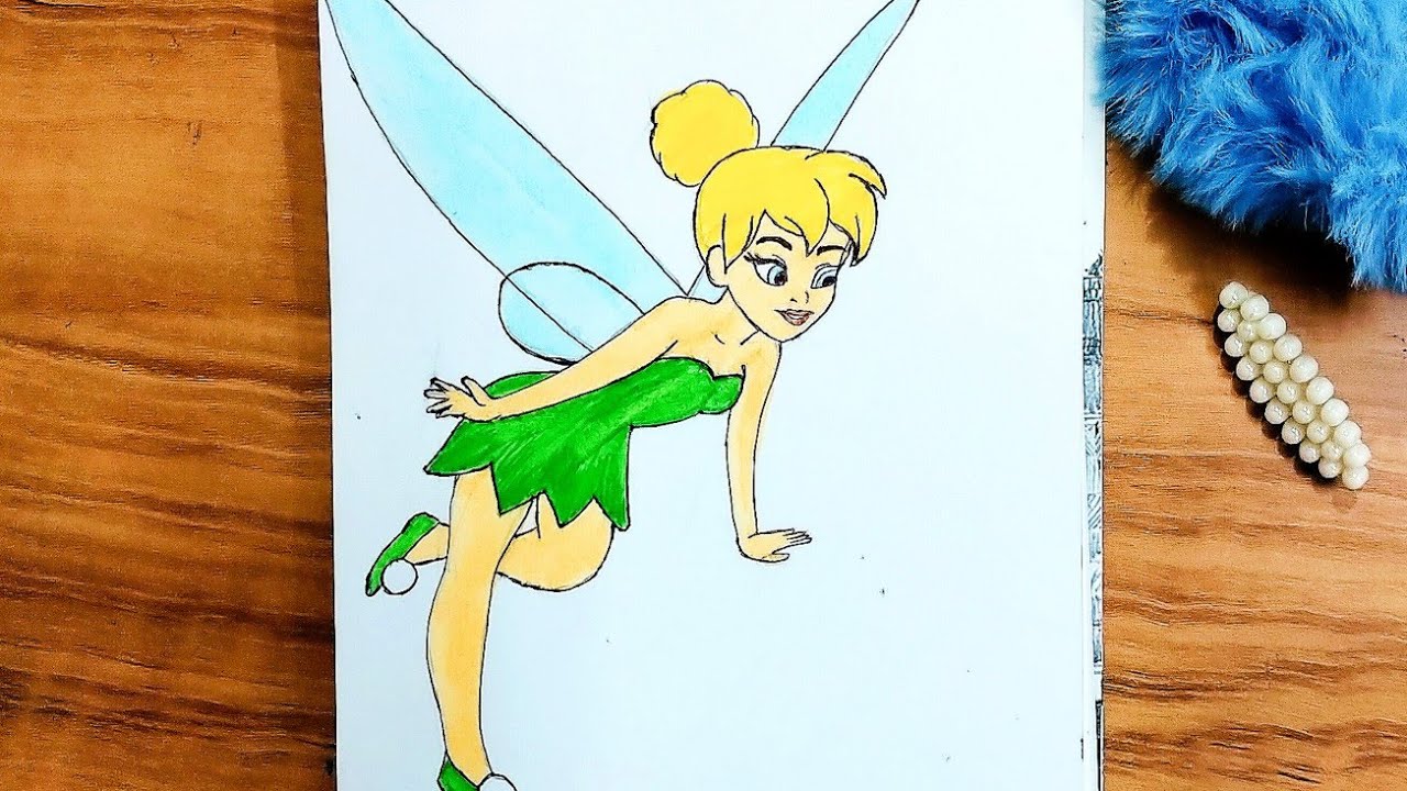 Disney Princess | How to draw Tinkerbell | Tinkerbell | Drawing tutorial - YouTube
