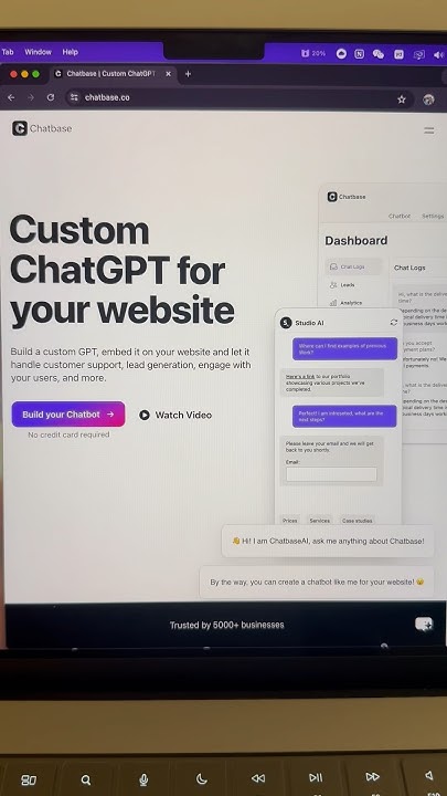 build a custom ChatGPT for your website #ai #chatgpt #chatbot # ...