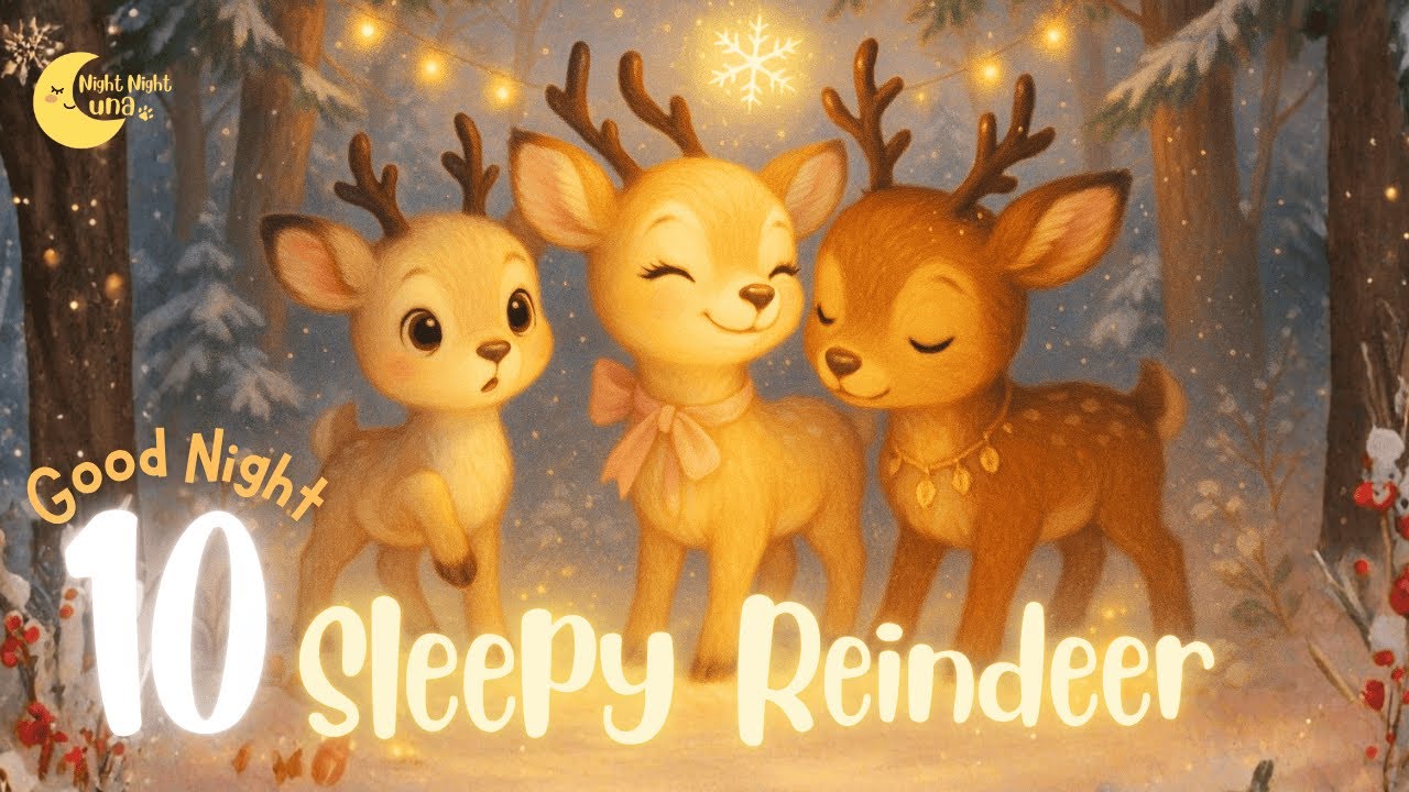 10 SLEEPY REINDEER: North Pole Counting Adventure 🦌 Christmas Bedtime ...