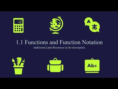 1.1 Functions and Function Notation - YouTube